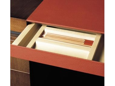 PRINCETON | Writing desk Rectangular wooden writing desk with drawers ...