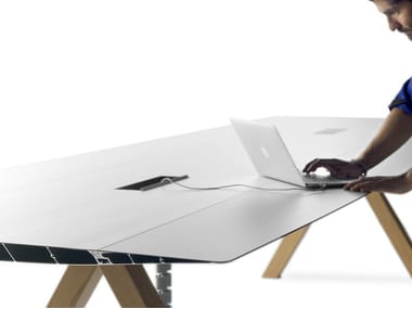 Meeting table with cable management TABLE B CABLE MANAGEMENT By BD ...