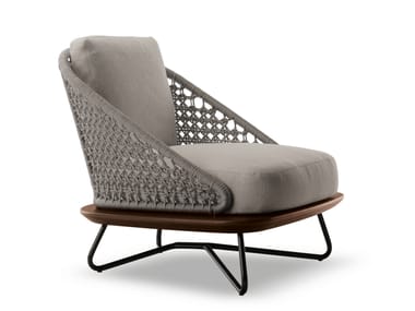 RIVERA ARMCHAIR Steel and wood armchair By Minotti | design Rodolfo Dordoni