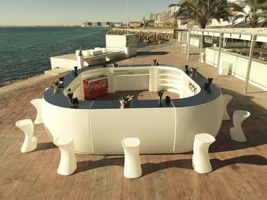 Illuminated bar counter FIESTA By VONDOM design Archirivolto