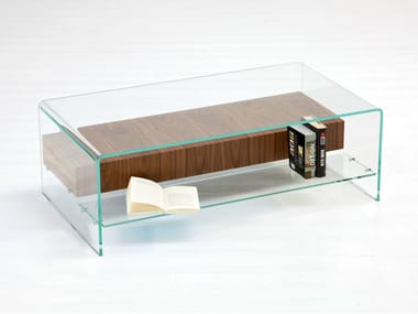 Coffee table BRIDGE WITH DRAWER AND SHELF By Sovet italia