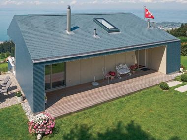 Roofing panel and sheet in fibre cement ROOF SLATE Eternit By ...