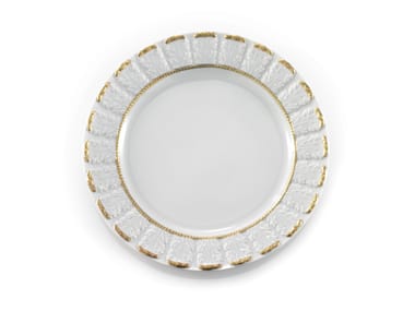 QUEEN ELIZABETH Sous-plat en porcelaine By VILLARI