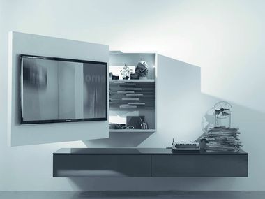 Adjustable wall-mounted TV cabinet RACK 3 By Fimar