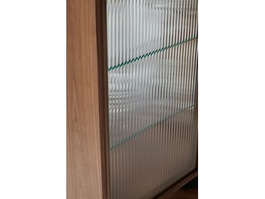 RIO Wood and glass highboard with doors By Punt | design Sebastian Herkner