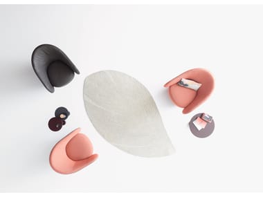 ROC Leather easy chair with armrests By COR | design Uwe Fischer