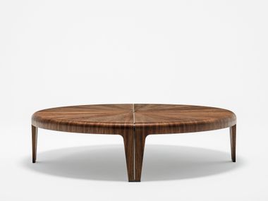 ROUND Round wooden coffee table By Giorgetti | design Carlo Colombo