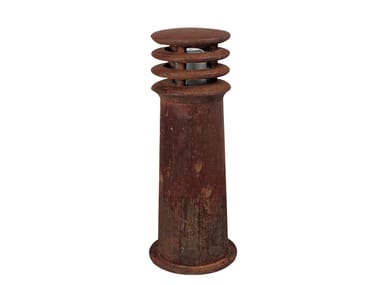 Cast iron bollard light RUSTY By Royal Botania