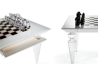 LEISURE Murano glass chess table By Reflex | design Riccardo Lucatello