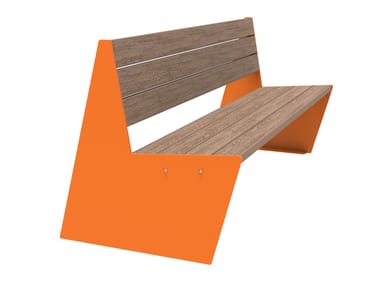 SHARP WPC bench with back By Lazzari