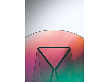 SHIMMER | Round coffee table By Glas Italia