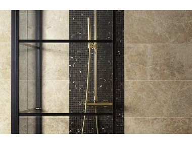 CROSS Wall-mounted metal shower panel with hand shower with diverter By ...