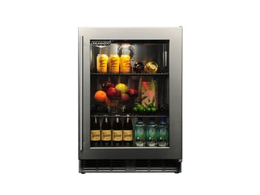SIGNATURE K-HP Stainless steel and glass outdoor refrigerator By Kalamazoo