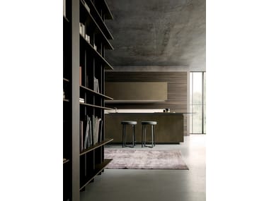 SKILL Linear milltech kitchen with integrated handles By MODULNOVA ...