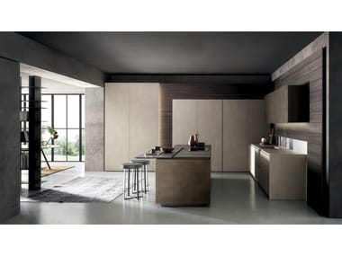 SKILL Linear milltech kitchen with integrated handles By MODULNOVA ...
