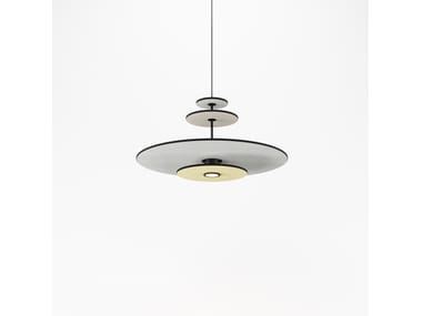 LED acoustic polyester pendant lamp SLICE By Zero design Halskov ...