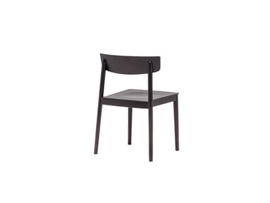 SMART SI0610 Stackable beech chair open back By Andreu World