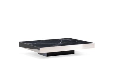 SOLID STEEL Low marble coffee table By Minotti | design Rodolfo Dordoni