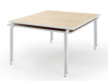 SPIDER | Meeting table Modular rectangular wooden and metal meeting ...
