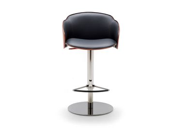 ELECTA Leather stool with footrest By Fasem | design Archirivolto ...