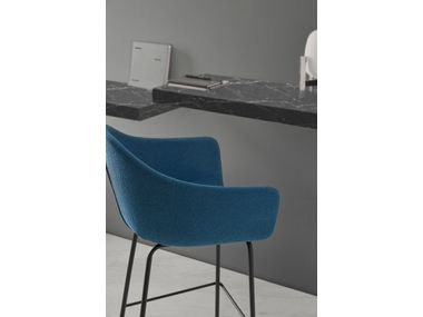 NOMAD High fabric stool with footrest By Blasco&Vila | design Pablo Gironés
