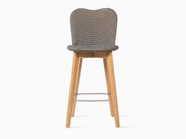LILY High Lloyd loom stool with back By Vincent Sheppard