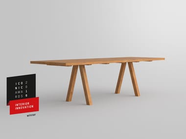 PAPILIO Rectangular solid wood table By Vitamin Design | design GG ...