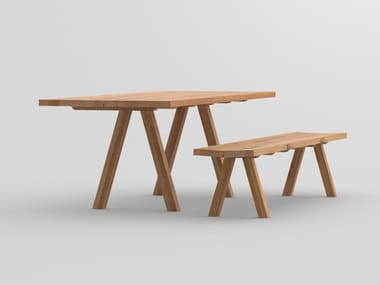 PAPILIO Rectangular solid wood table By Vitamin Design | design GG ...
