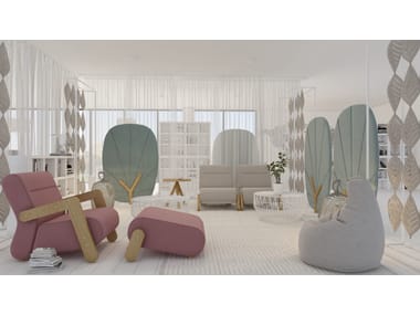 Sound absorbing freestanding office screen TREE By Mikomax Smart Office