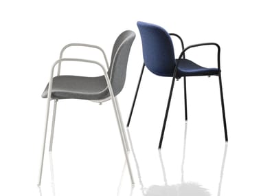 TROY Upholstered chair with armrests By Magis | design Marcel Wanders