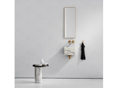 TUCCI | Calacatta marble handrinse basin Rectangular wall-mounted ...
