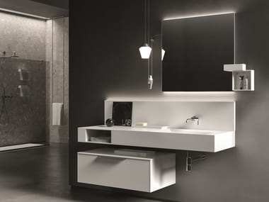 NEROLAB | Wood veneer vanity unit Nerolab Collection By Cerasa