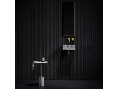 VASEL | Arabescato marble handrinse basin Rectangular wall-mounted ...