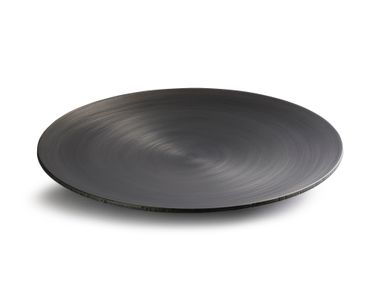 VELATA SILVER Round iron dinner plate By Lusent35