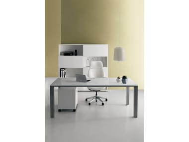 VERTIGO Sectional aluminium office desk By DVO | design Antonio Morello