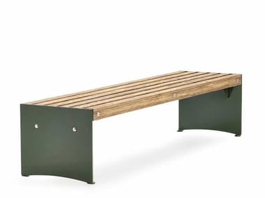 VIA Banco modular em aço e madeira com luzes integradas By VESTRE ...