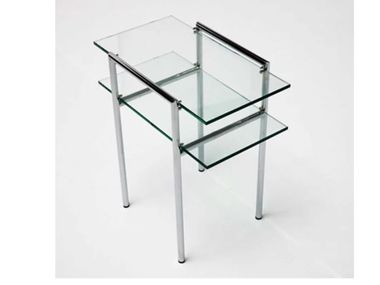 Rectangular glass and steel side table VIENNA TWO TIER Vienna ...