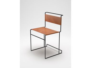 LINEA CHAIR VINTAGE Tanned leather chair By Pipedesign
