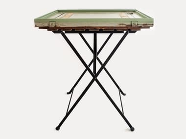 Rectangular wooden high side table WINDOWS Copper Leaves Collection By ...