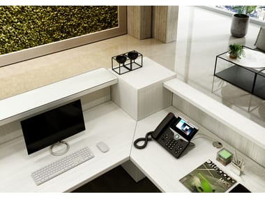 AXIOM Wooden reception desk By Styloffice