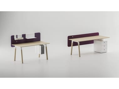 WOODS | Office desk with drawers Woods Collection By FANTONI