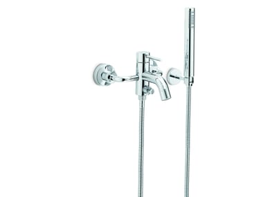 XT Wall-mounted bathtub set with hand shower By newform