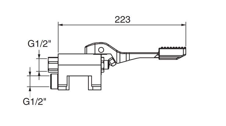02061 | Pedal tap for public WC Pedal tap for public WC By IDRAL