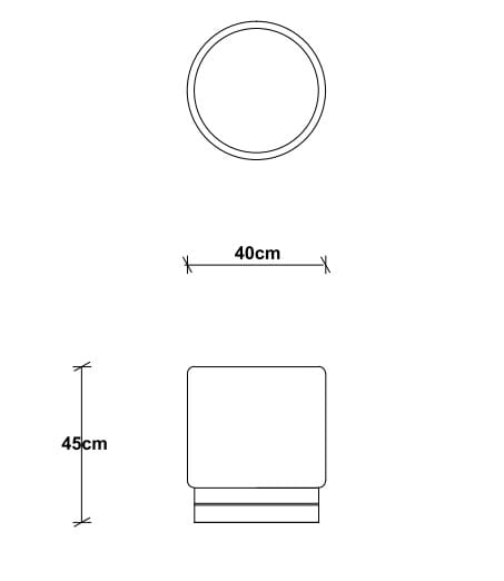 La Sorellina – Small Pouf Upholstered round velvet pouf By Christina ...