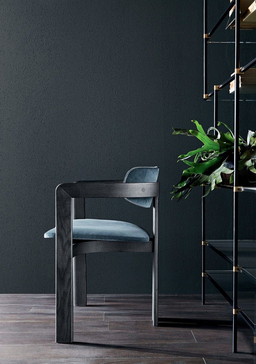 0419 | Chair Upholstered velvet chair with armrests By Gallotti&Radice