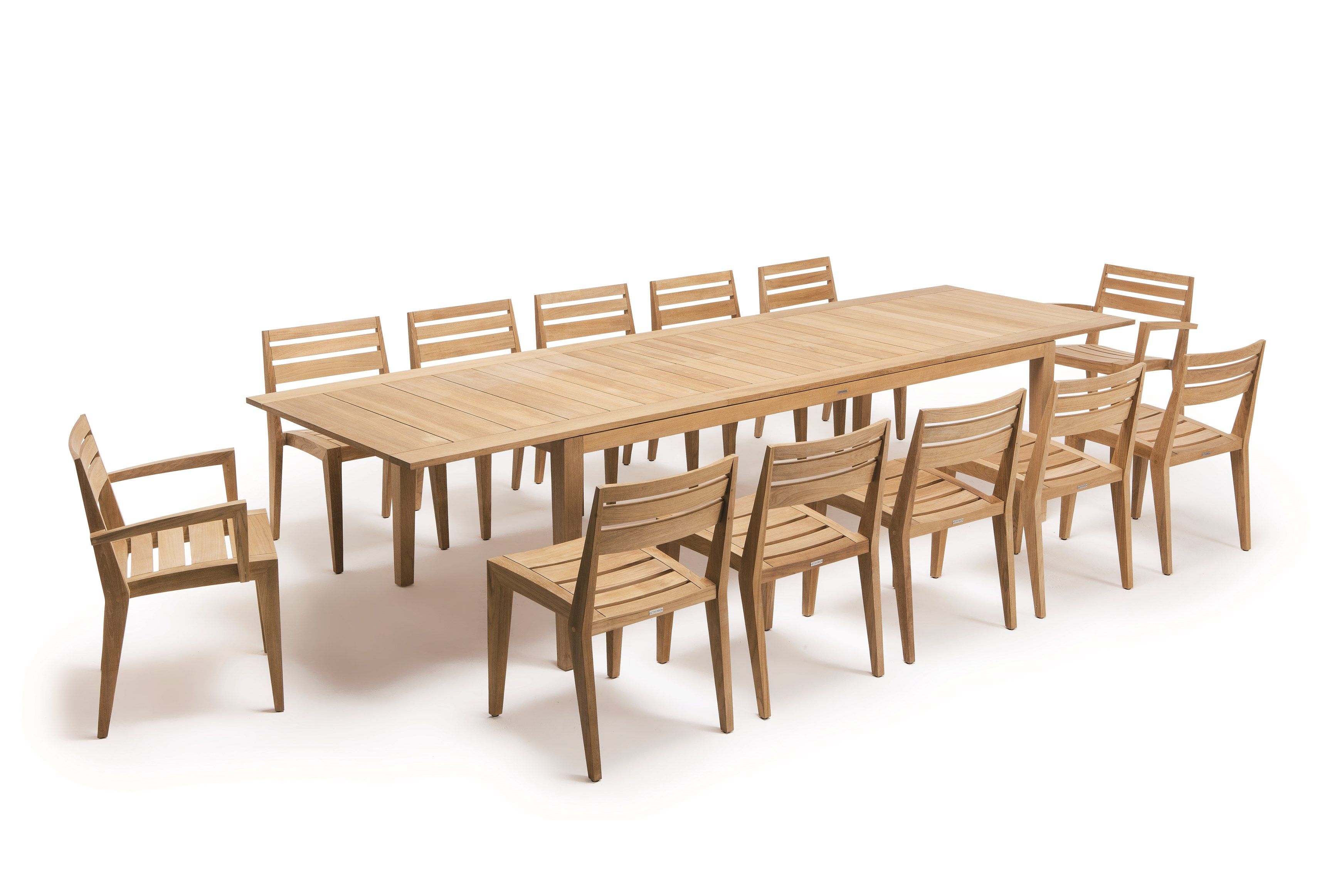 RIBOT Extending rectangular teak garden table By Ethimo | design Marc Sadler