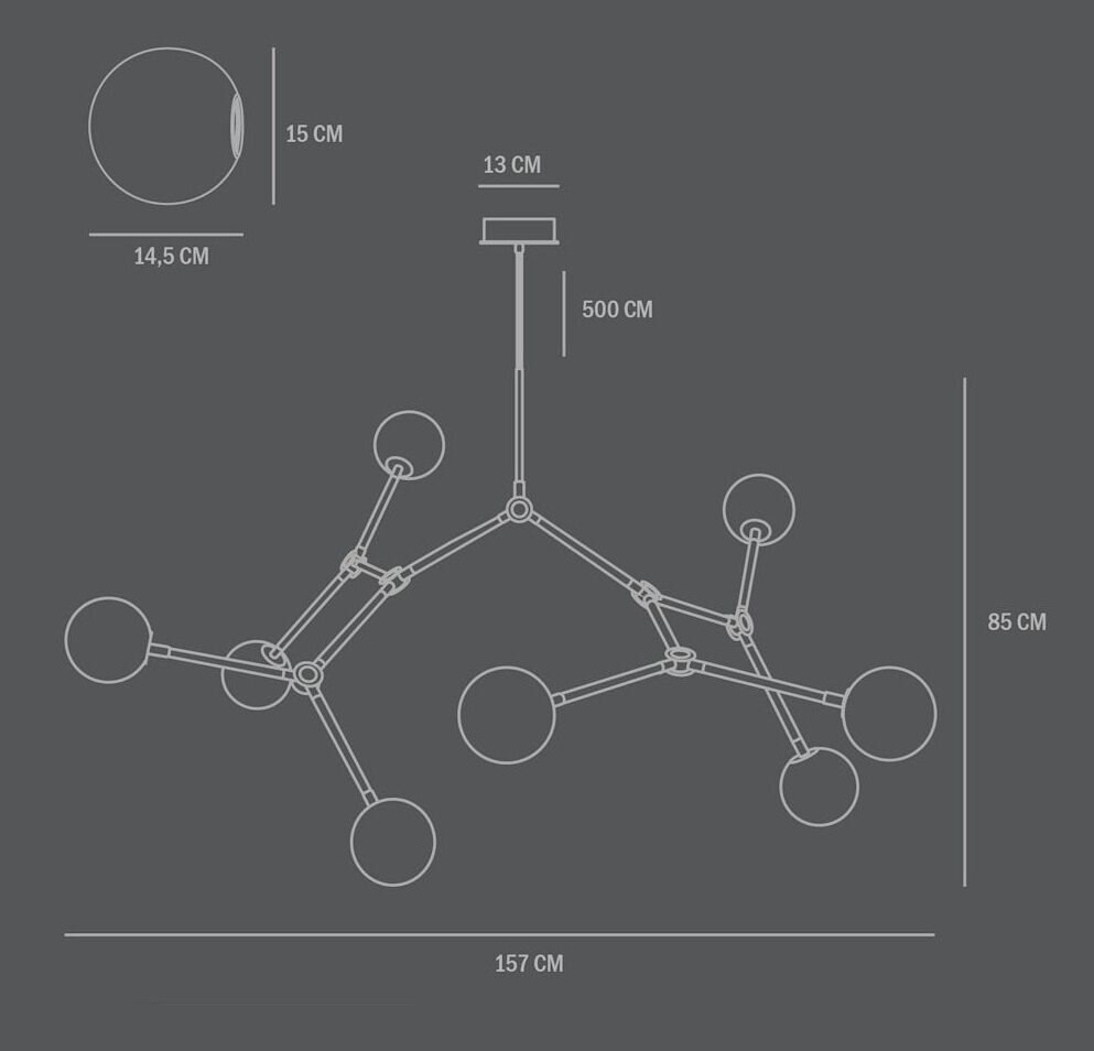 DROP CHANDELIER BULP GRANDE Metal chandelier By 101 Copenhagen
