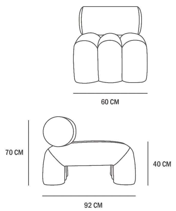 FOKU CHAIR BOUCLE' Armchair By 101 Copenhagen