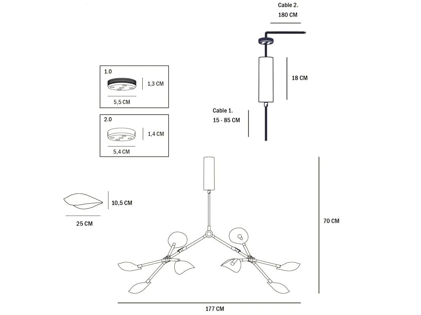 STINGRAY CHANDELIER GRANDE Lámpara colgante de latón By 101 Copenhagen ...