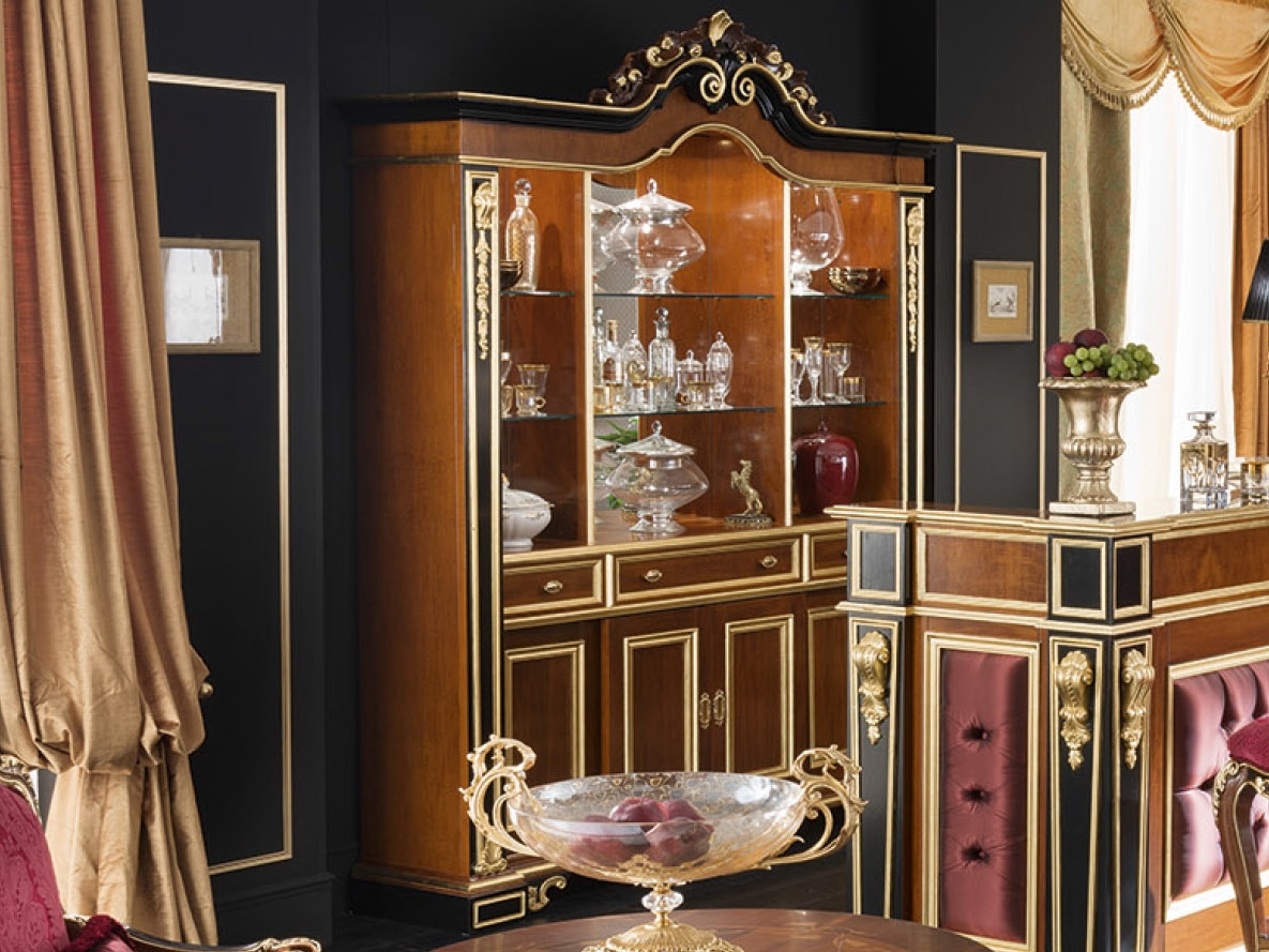 ROYAL Wooden bar cabinet By Modenese Luxury Interiors